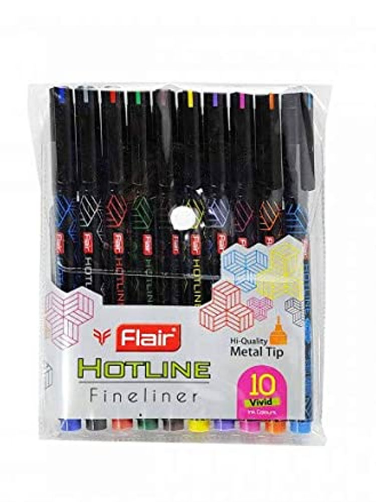 Flair Hotline Fineliner, 10 Ink Colours - F Store - Online store for ...