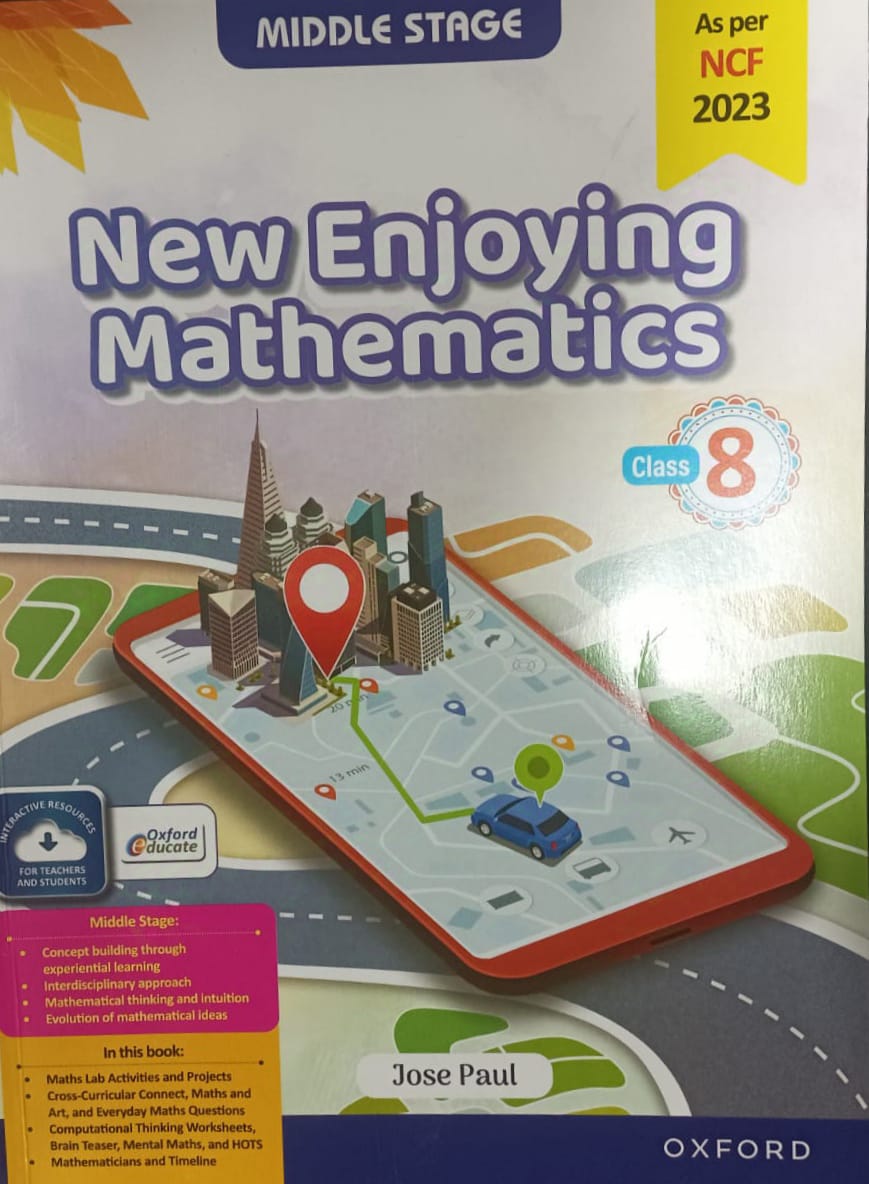 New Enjoying Mathematics 8 - F Store - Online store for school books, stationery & uniforms in J&K